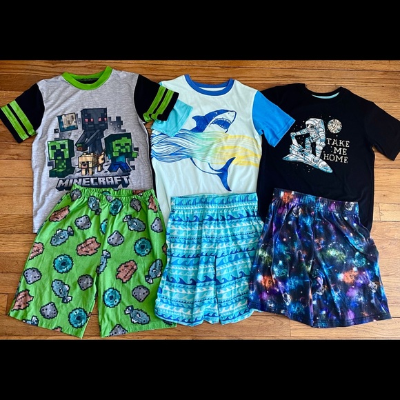 Fortnite | Pajamas | M 8 Bundle 3 Sets Pjs Pajamas Shorts Minecraft Cat ...